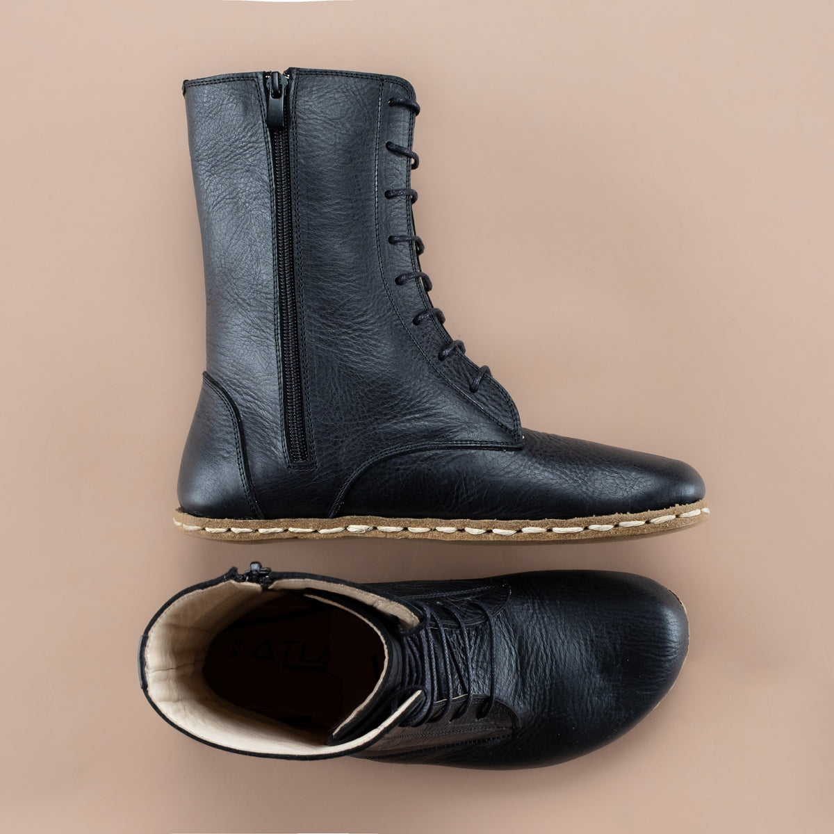 Erkek Siyah Barefoot Yüksek Bilekte Bot - Atlantis El Yapımı Ayakkabı ...