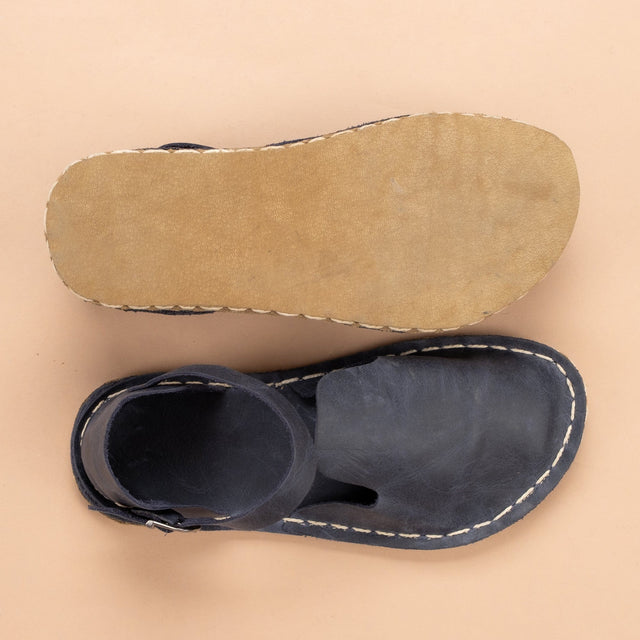 Women's Closed Toe Blue Barefoot Sandals - Atlantis Handmade Shoes ...