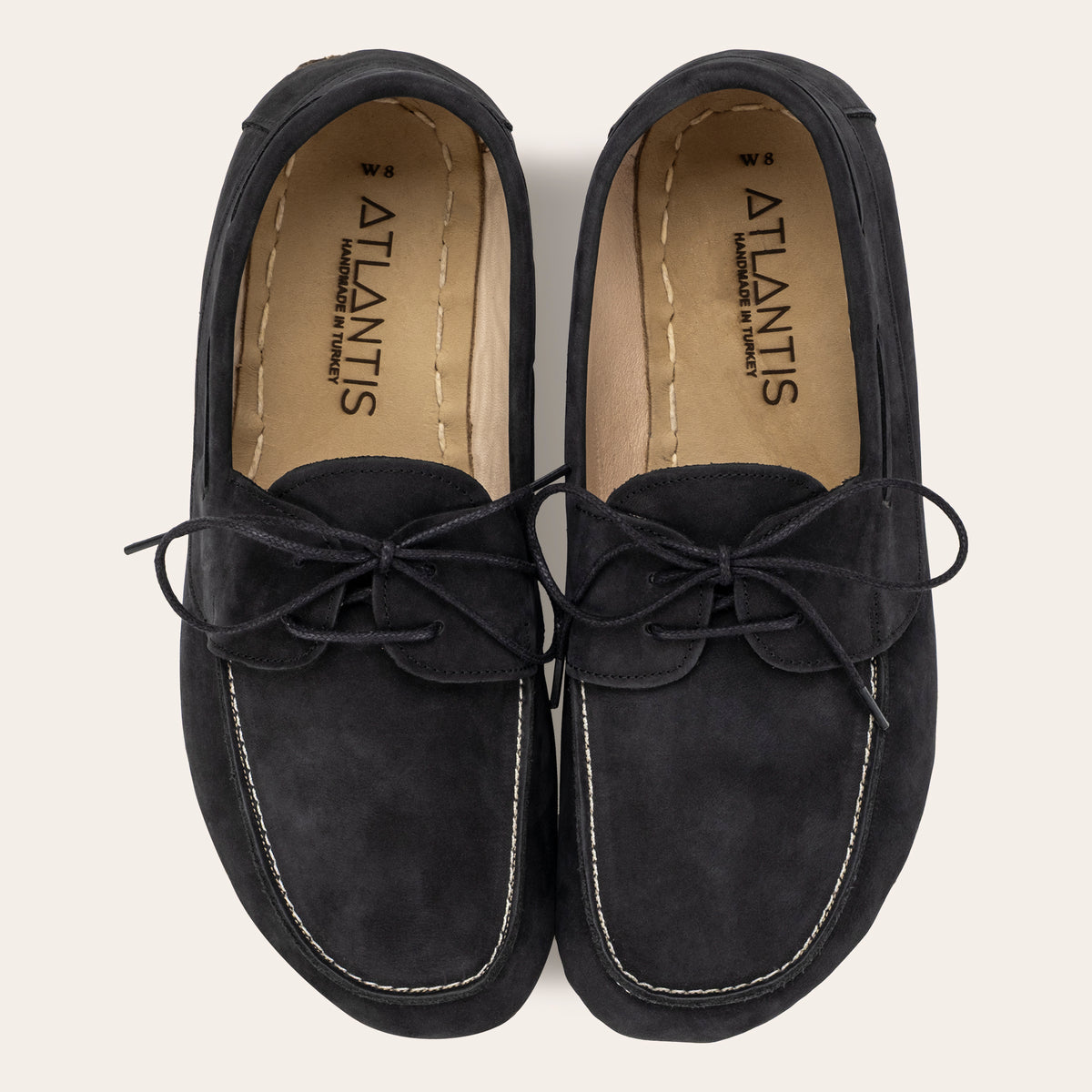 Men's Black Nubuck Dock Shoes - Atlantis Handmade Shoes – Atlantis ...