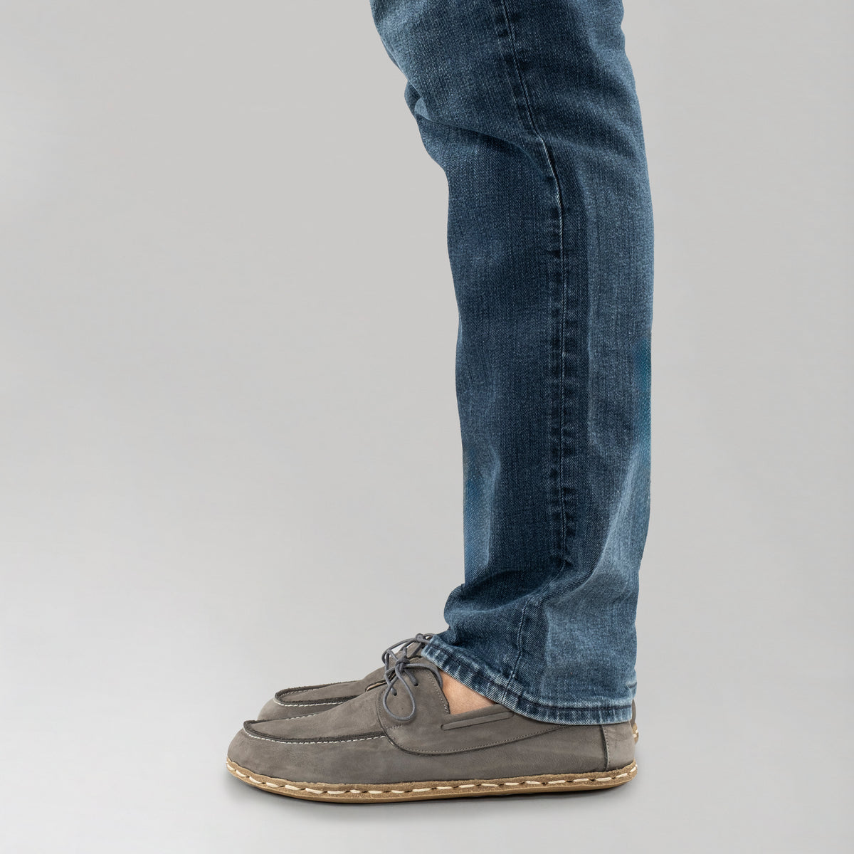 Men's Gray Dock Shoes - Atlantis Handmade Shoes – Atlantis Handmade Shoes