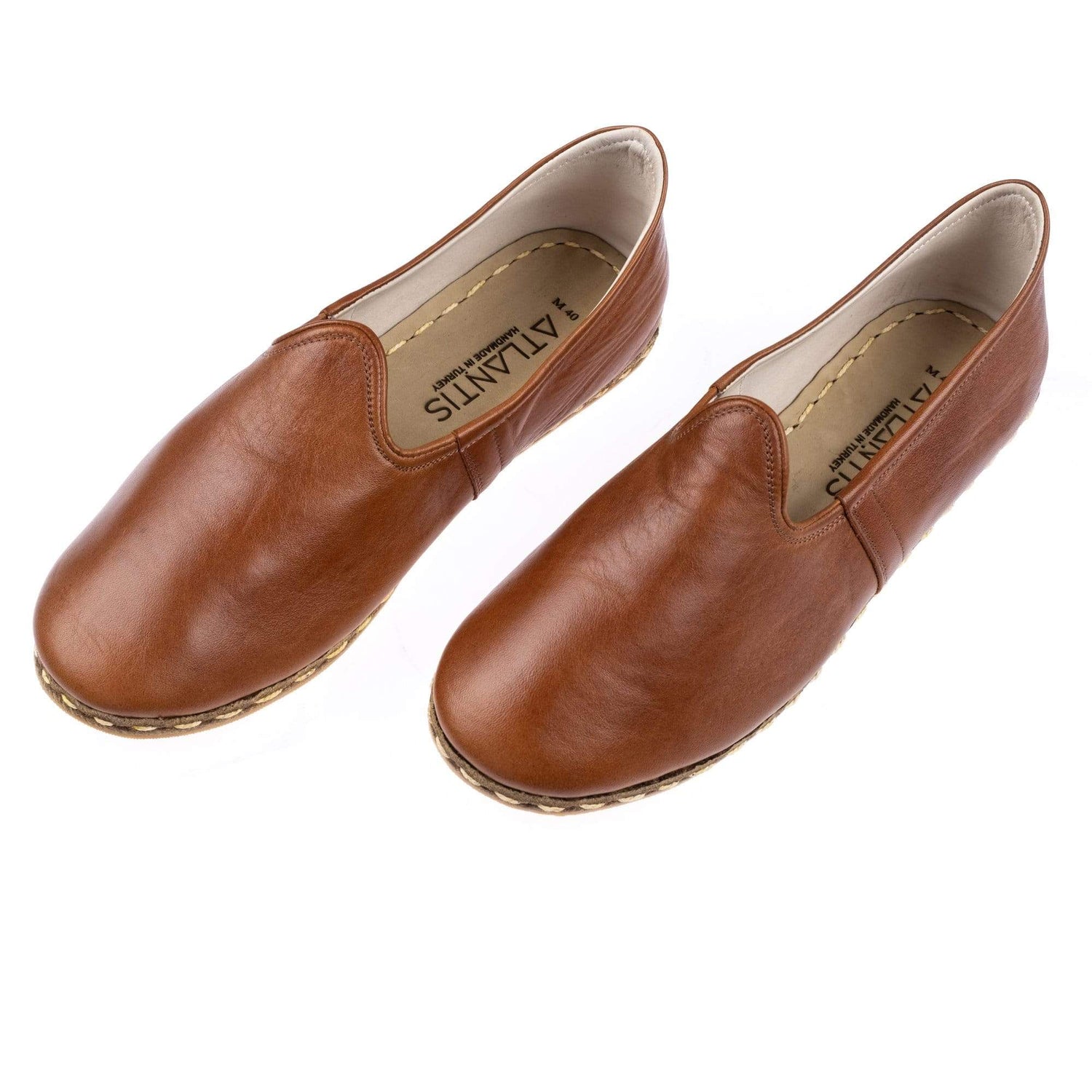 Peru Brown Turkish Slip-On Shoes for Women : Atlantis Handmade Shoes ...