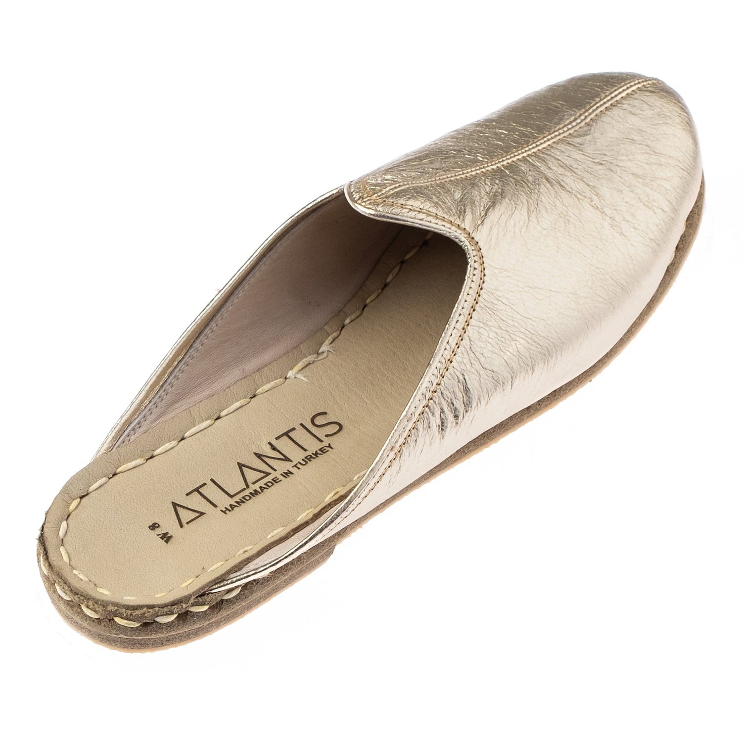 Men's Gold Slippers - Turkish Slippers for Men : Atlantis Handmade ...