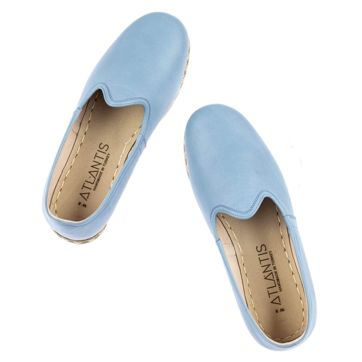 Sky Blue - Turkish Slip-Ons for Women : Atlantis Handmade Shoes ...